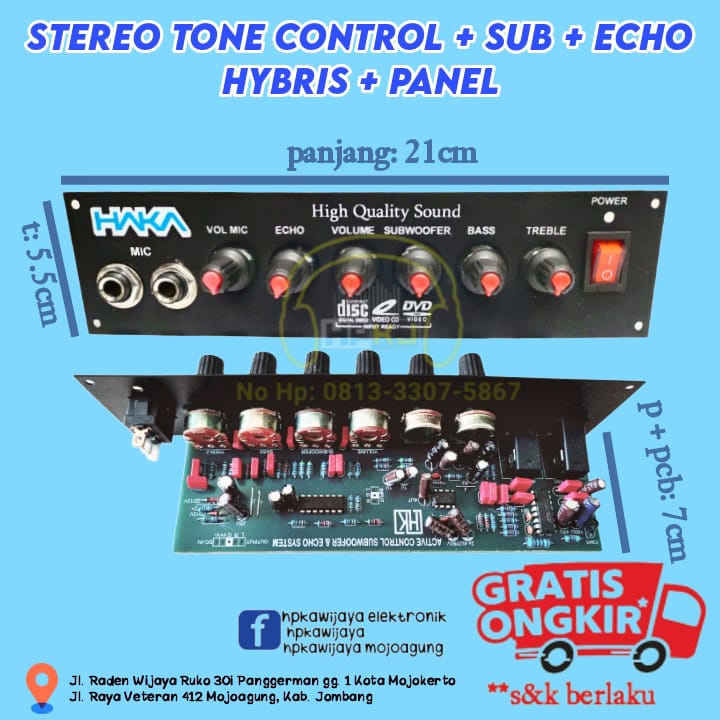 Jual STEREO TONE CONTROL HYBRIS + PANEL Stereo tone tone control + sub ...