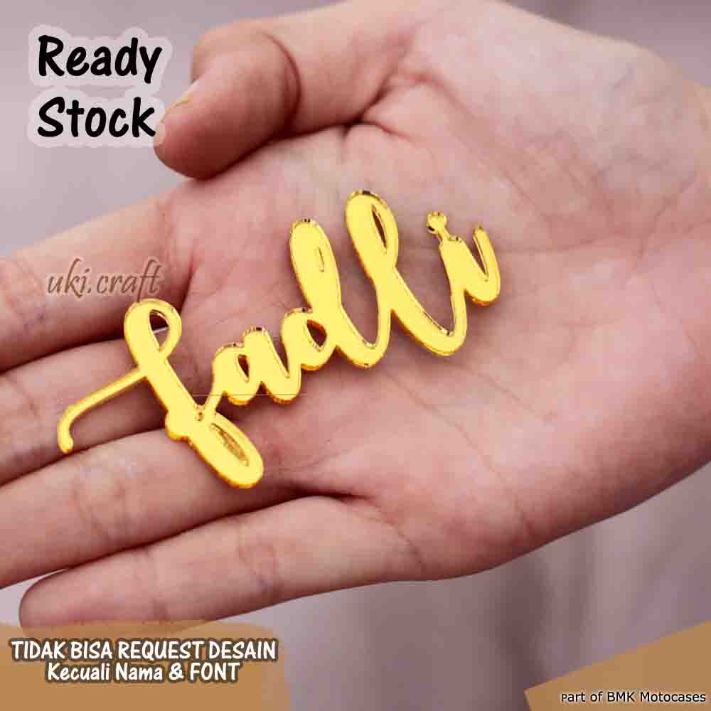 Jual Harga Per Huruf Cutting Initial Akrilik Cermin Custom Nama Acrylic ...