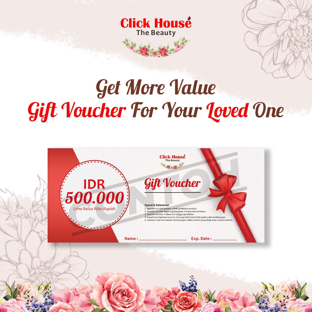 Jual Click House Voucher Nominal Rp 500.000 | Shopee Indonesia
