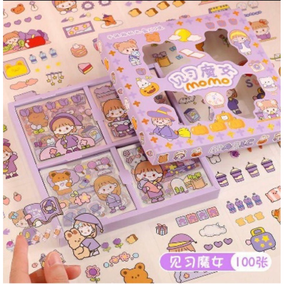 Jual MM Stiker Momo x BTS 100 pcs Stiker Motif Korea Lucu Anti Air ...