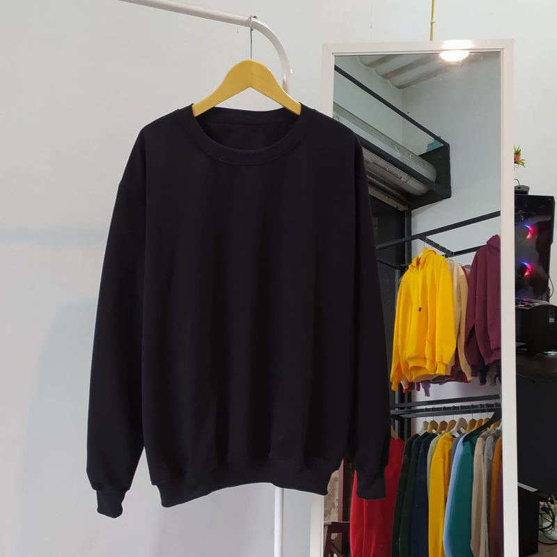 Jual Sweater Crewneck Basic Polos Pria Wanita SWETER POLOS Distro ...