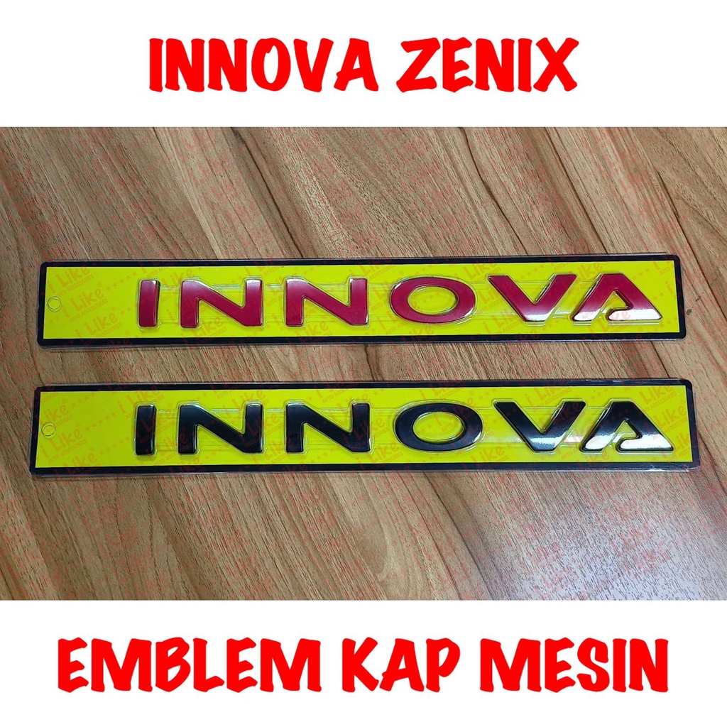 Jual Emblem Kap Mesin Innova Zenix 2023 Hitam / Merah | Shopee Indonesia