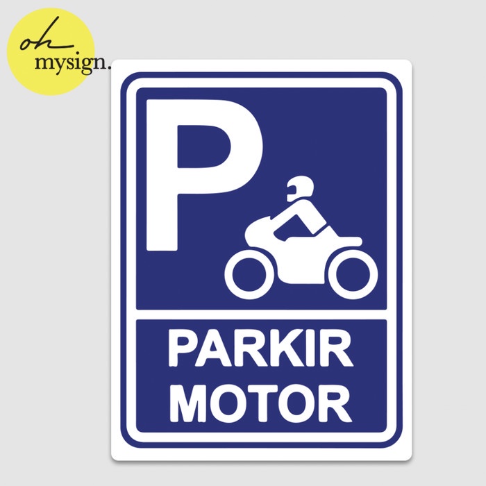 Jual Sign Akrilik Parkir Motor 45X60 Rambu Parkir Motor Acrylic Uv ...