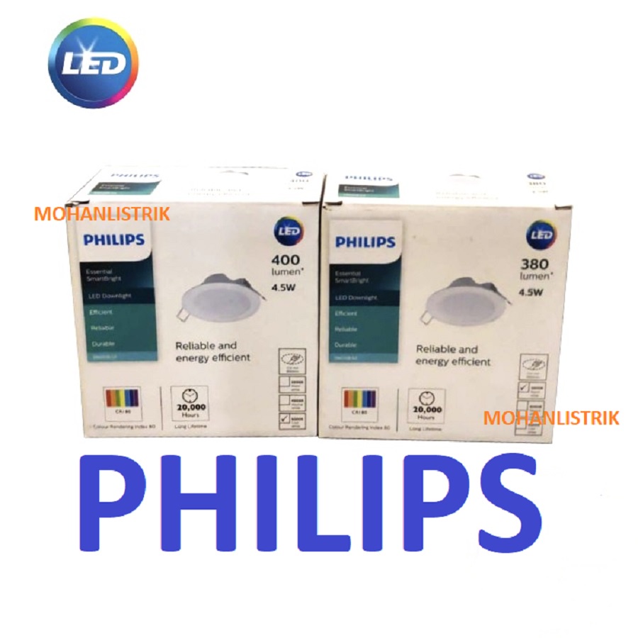 Jual Lampu Led Panel Downlight Philips 4,5W 4,5 Watt DN020B G3 Inbow ...