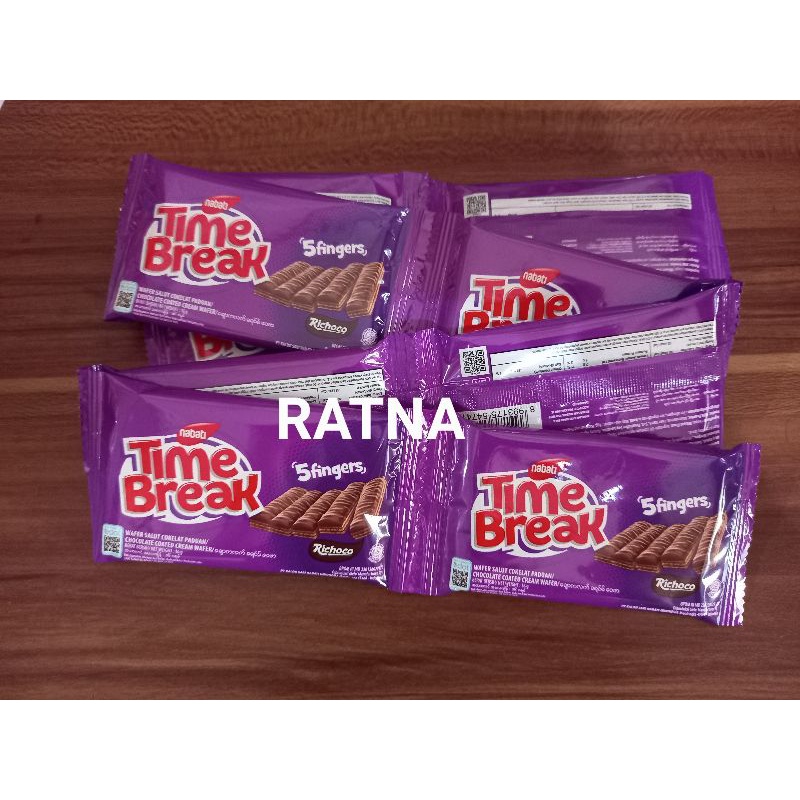 Jual TIME BREAK CHOCOLATE NABATI 5 Fingers ( 1 Pak isi 10) | Shopee ...