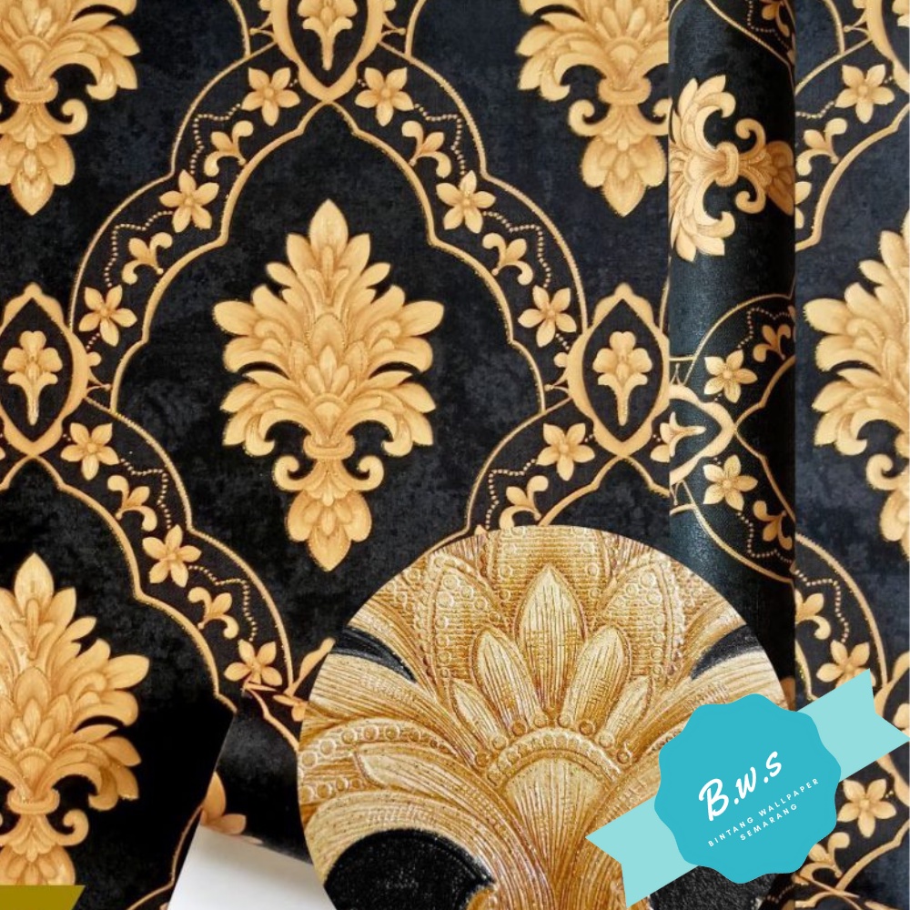 Jual WALLPAPER VINYL PREMIUM MOTIF BATIK GOLD (SOOKU SR0119) | Shopee Indonesia