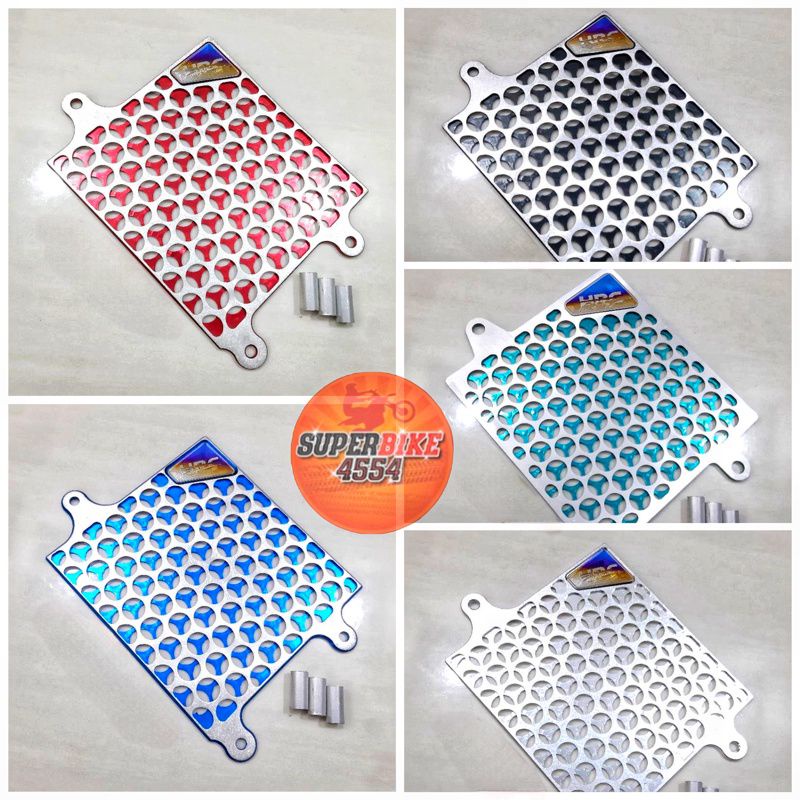 Jual COVER RADIATOR HRC ALUMUNIUM EMBLEN TITANIUM HONDA VARIO 125 150 ...