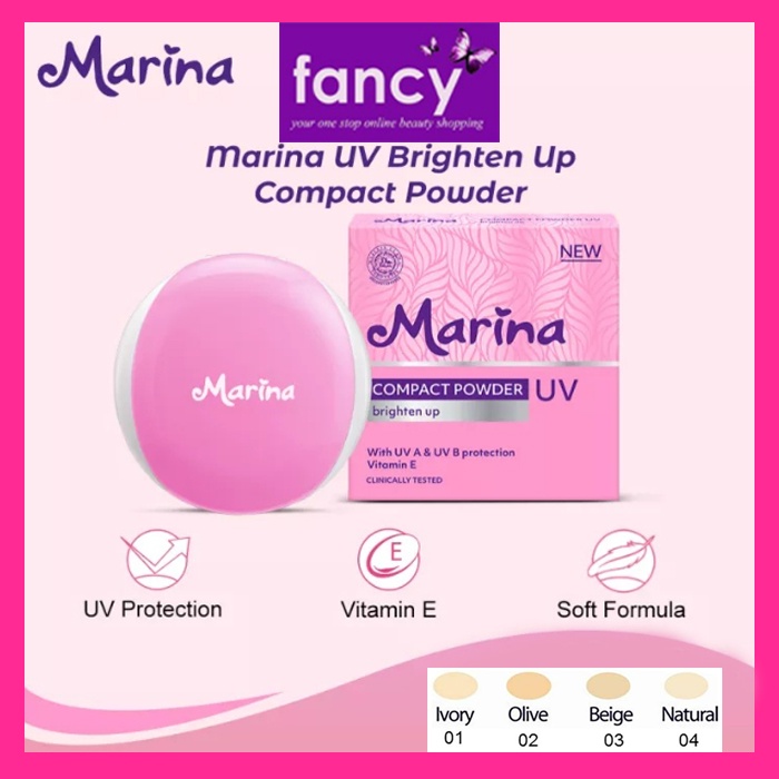 Jual Marina Compact Powder UV Brighten Up 12gr Bedak Padat Marina ...