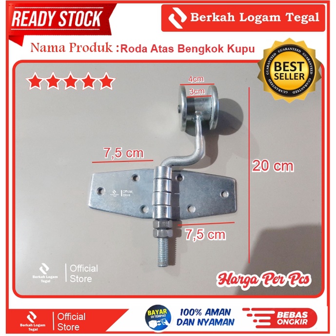 Jual Engsel Roda Atas Besar Bengkok Model Kupu / Engsel Pintu Garasi ...