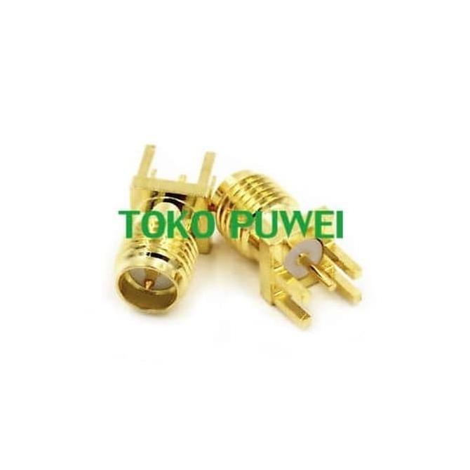 Jual RP-SMA Female Adapter RP SMA PCB Edge Mount Solder RF Connector BQ91 puw331 Ayo Order ...