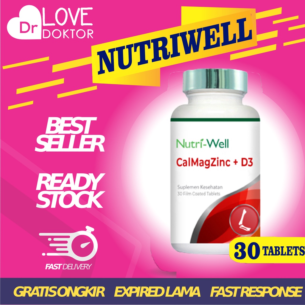 Jual NUTRIWELL NUTRI WELL CAL MAG ZINC + VITAMIN D3 400 IU VIT D3 30 ...