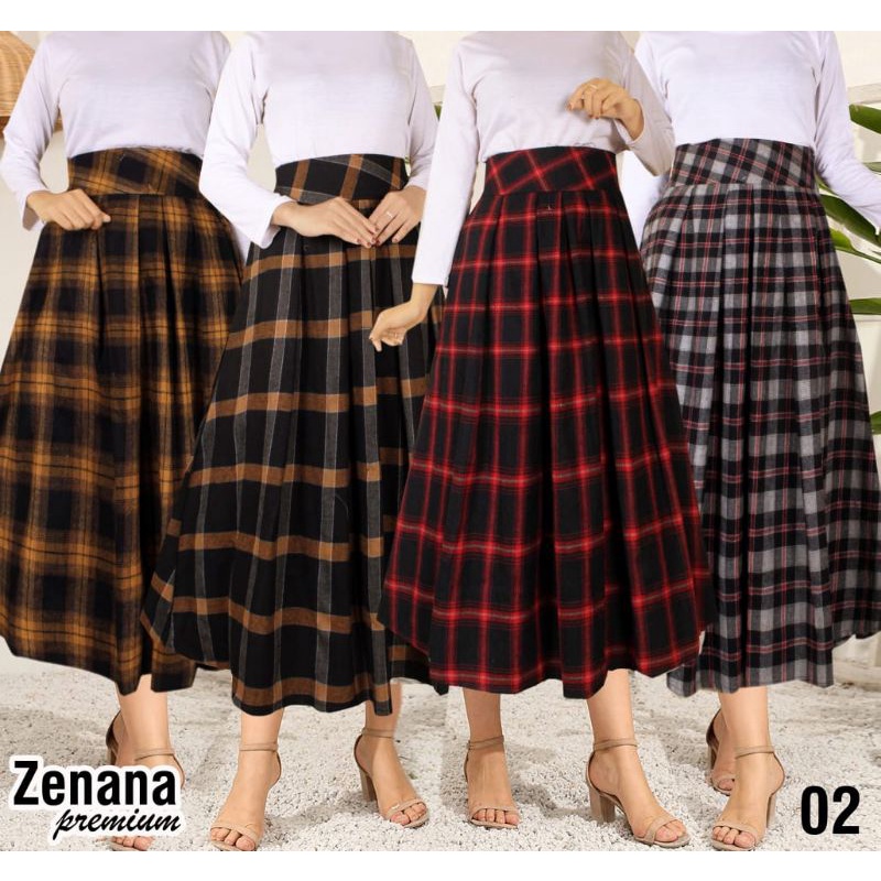 Jual Rok Midi Flanel/Midi Skirt Zenana Premium | Shopee Indonesia