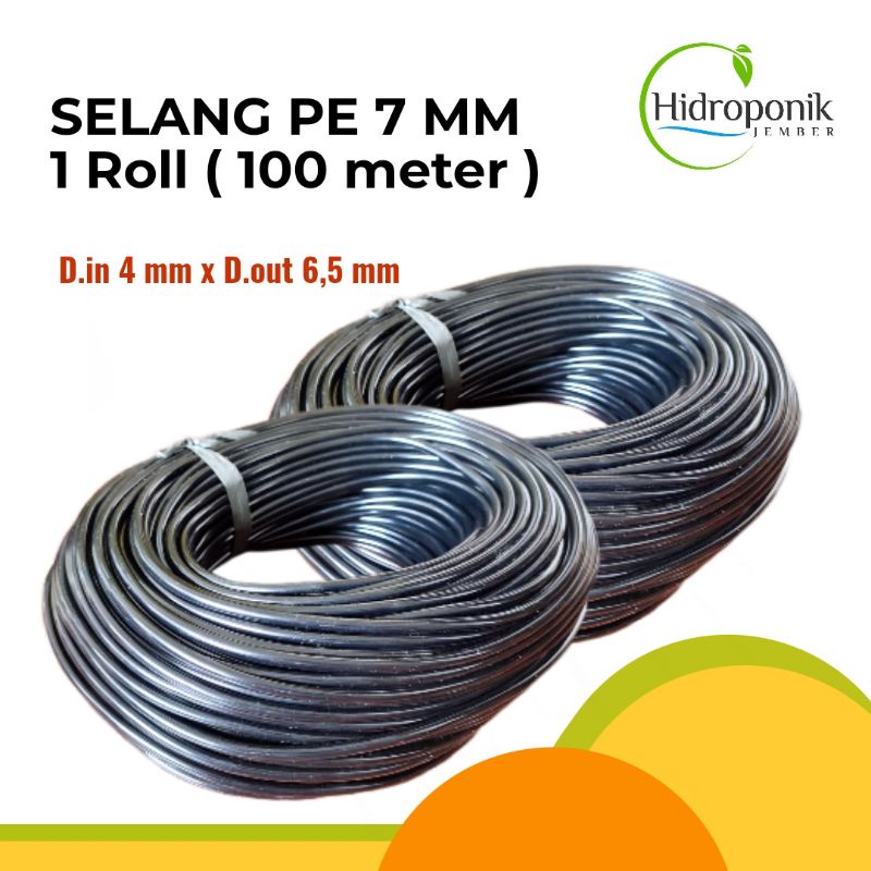 Jual SELANG PE 7 MM | Selang Irigasi 1 Roll ( 100 meter ) | Shopee ...