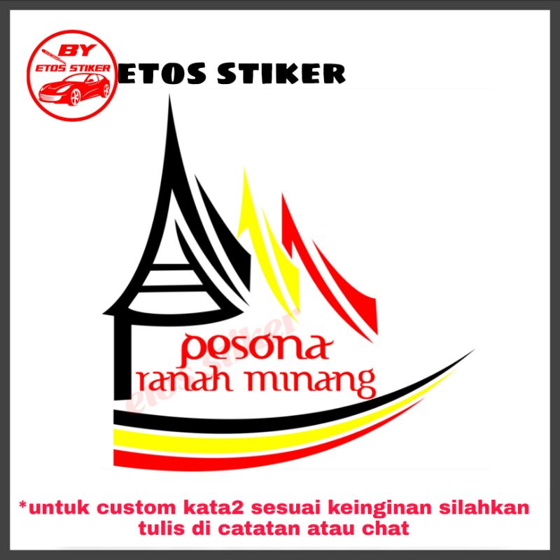 Jual Stiker rumah gadang cutting sticker pesona ranah minang sticker ...