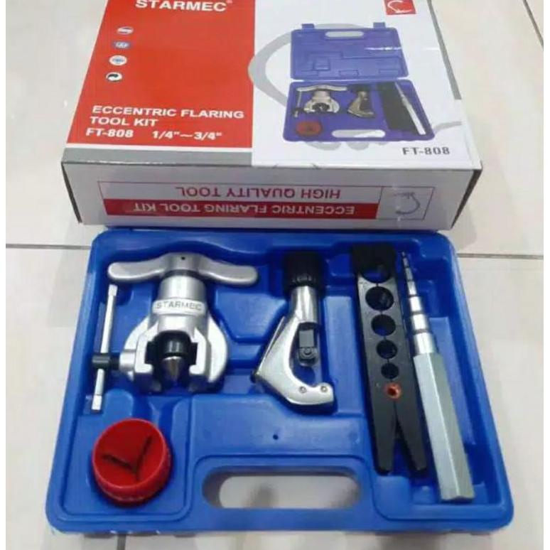 Jual flaring tool ft808 set reamer catter dan swaging box alat flaring ...