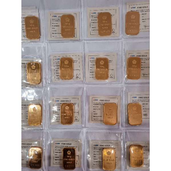 Jual 50 GRAM LM LOGAM MULIA EMAS ANTAM RETRO CLASSIC KLASIK SERTIFIKAT ...