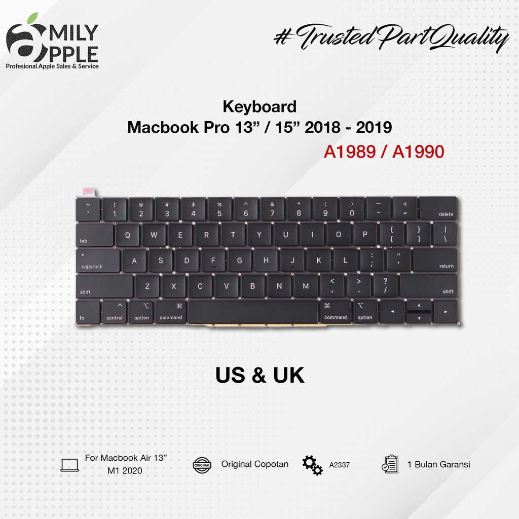 Jual Keyboard Macbook Pro 13 inch A1989 2018 2019 - US UK | Shopee ...
