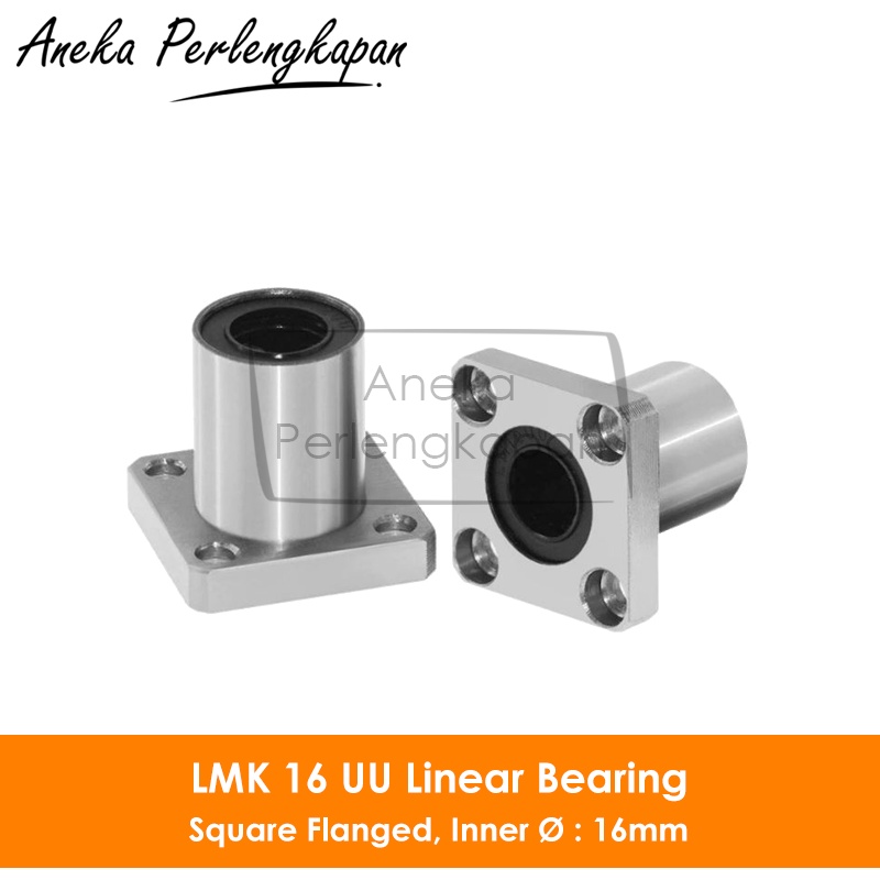 Jual LMK16UU / LMK 16 UU Linear Motion Square Flange Bearing | Shopee Indonesia