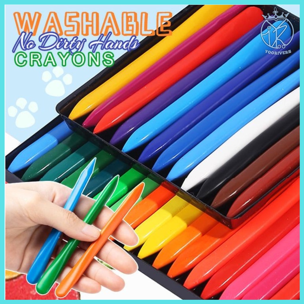 Jual Crayon Lab Non Toxic Crayon Anti Air Set Crayon Plastik High ...