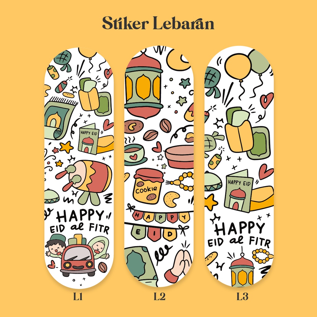 Jual Stiker Label Lebaran Idul Fitri / Happy Eid Fitr - Sticker Label ...