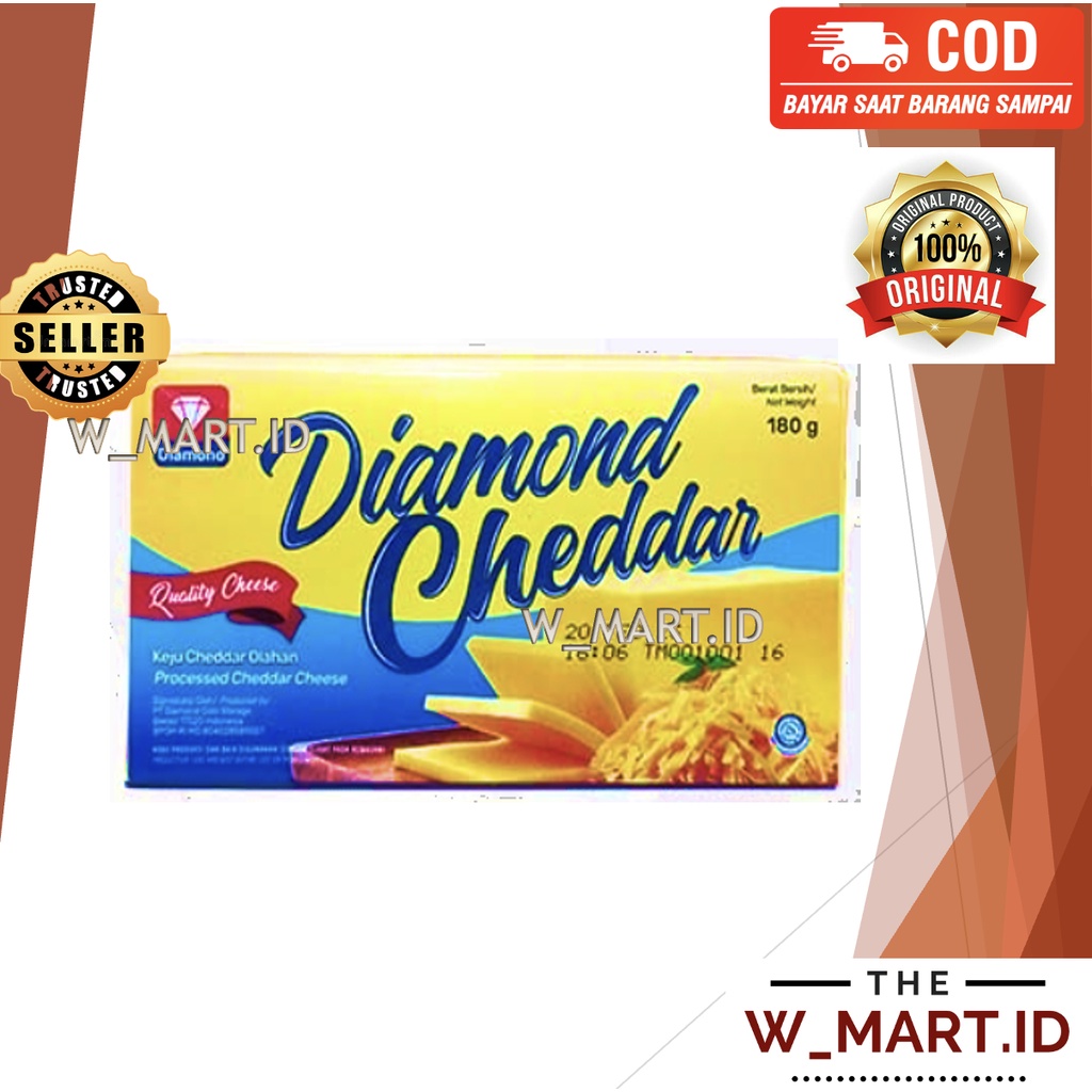 Jual DIAMOND KEJU CHEDDAR CHEESE HIGH QUALITY 180GR | Shopee Indonesia