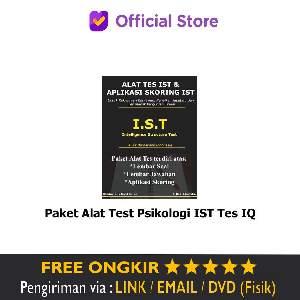Jual Paket Alat Tes Psikologi IST dan Aplikasi Skoring IST untuk Tes IQ ...