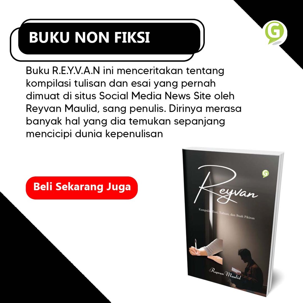 Jual Buku Non Fiksi - REYVAN: Kumpulan Esai, Tulisan, dan Buah Pikiran ...