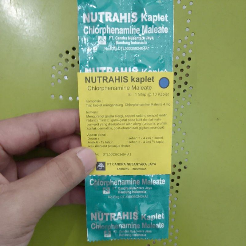 Jual NUTRAHIS Kaplet (Obat Gatal Alergi Cuaca, Obat, Makanan, Biduran ...
