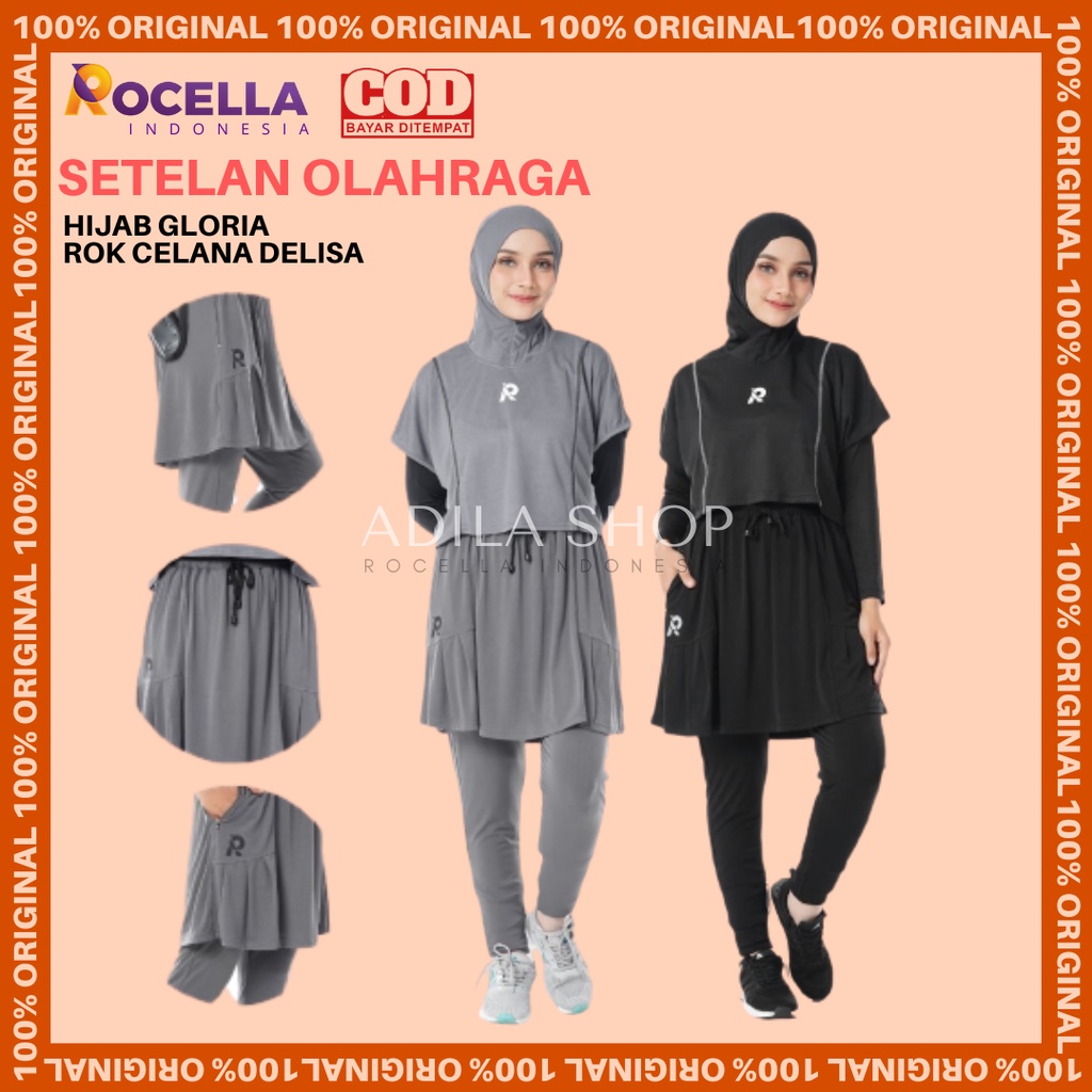 Jual Outfit Olahraga Jogging Running Senam Lari Muslimah Setelan ...