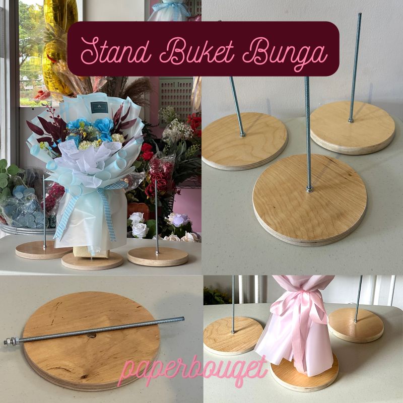 Jual standing bouquet/stand bucket/Display Bouquet bunga/ Holder buket ...