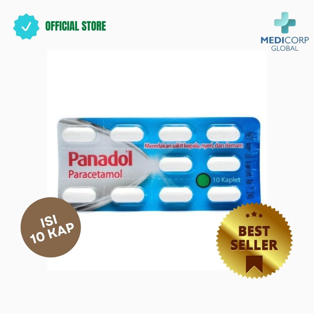 Jual Panadol biru paracetamol anti demam / nyeri / sakit kepala strip ...