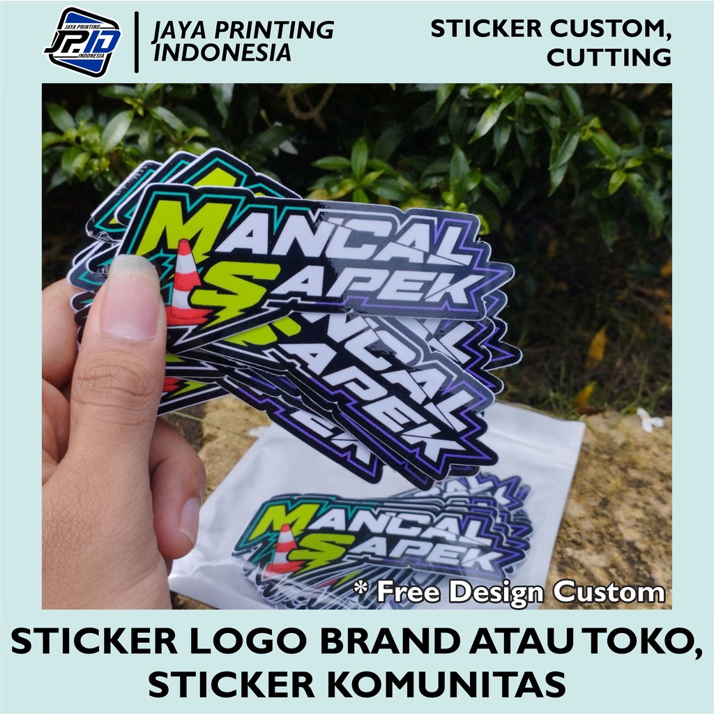 Jual sticker pack printcut custom logo toko / bengkel balap KHUSUS ...