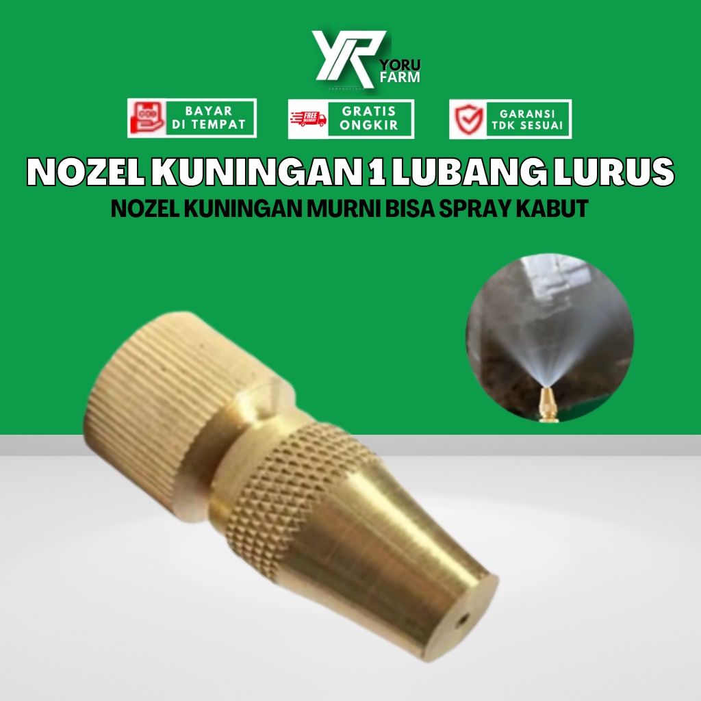 Jual NOZZLE SPRAYER KUNINGAN LURUS 1 LUBANG HEAD SPRAY NOZLE SPUYER ...