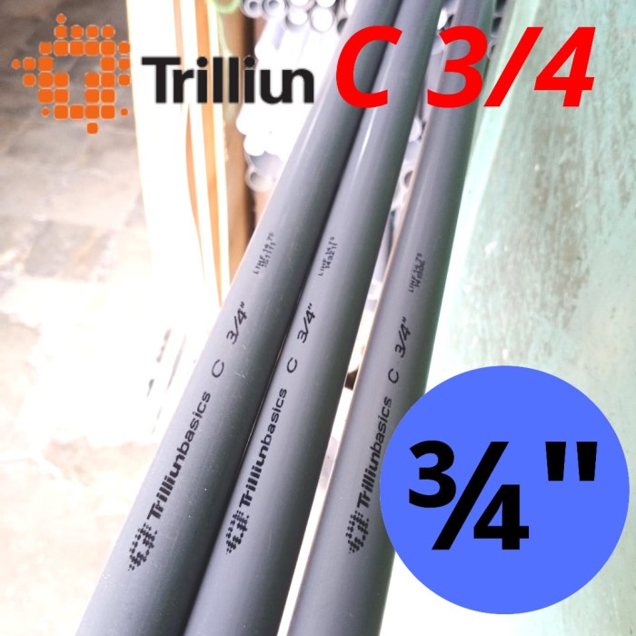 Jual %$%$%$%$] Pipa PVC C 3/4" TRILLIUN Pipa C 3/4" ABU TRILIUN per 1 ...