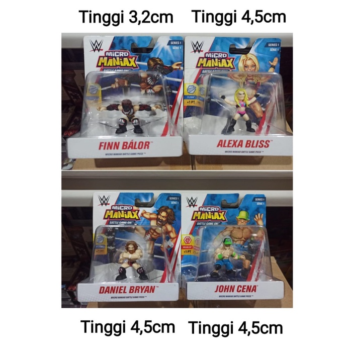 Jual Wct Wwe Micro Maniax - John Cena - Alexa Bliss-Finn Balor-Daniel ...
