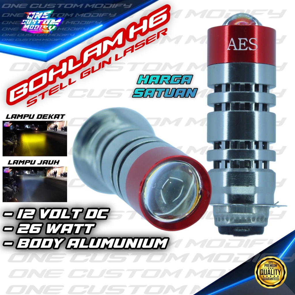 Jual LAMPU UTAMA LED H6 LASER HI LOW TERBARU UNTUK SEPEDA MOTOR JAUH ...