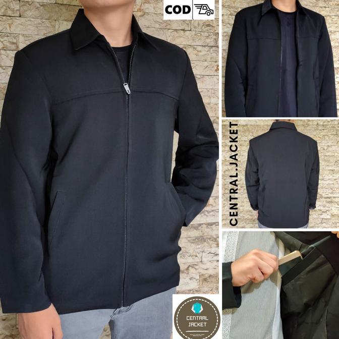 Jual JAKET FORMAL SEMI JAS PRIA - JASKET KANTOR - BLAZER SEMI JAS HITAM ...