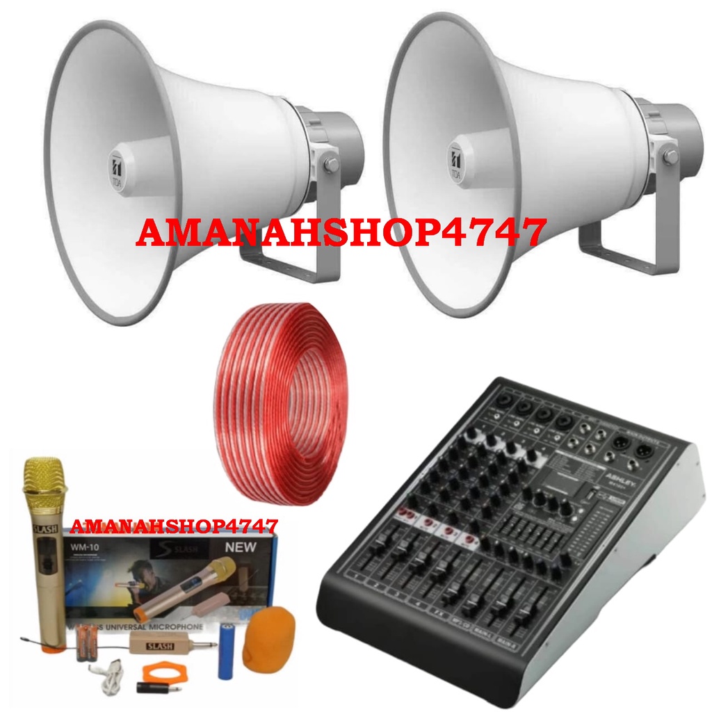 Jual PAKET SPEAKER TOA ZH5025B POWER MIXER 4 MIC WIRELESS PAKET SOUND SYSTEM TOA MASJID DAN ...