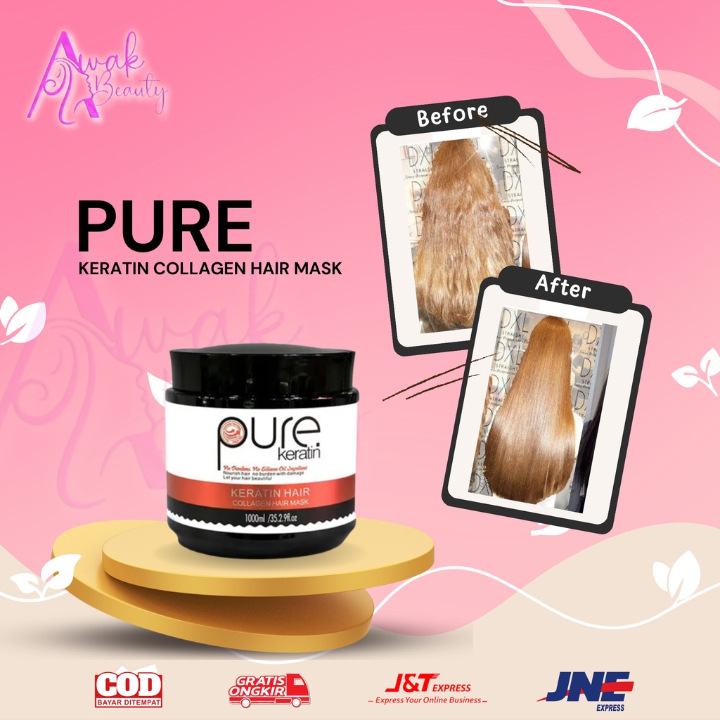 Jual PURE KERATIN COLLAGEN HAIR MASK 1000ml | Masker Rambut Keratin ...