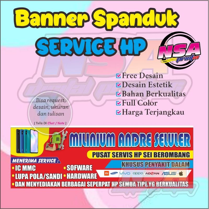 Jual Cetak Banner / Spanduk service Hp, computer, laptop dan elektronik ...