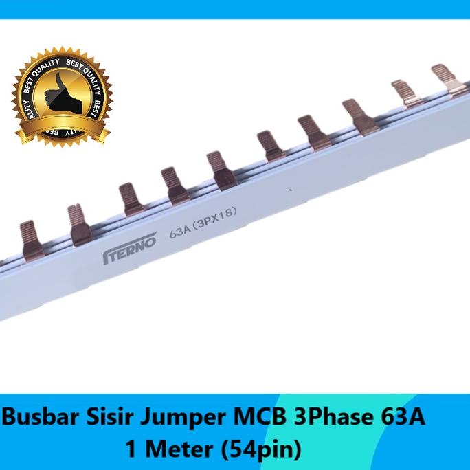 Jual Terlaris Busbar Sisir Rel Sisir MCB 3 Phase 3P 63A 1M Iterno ...