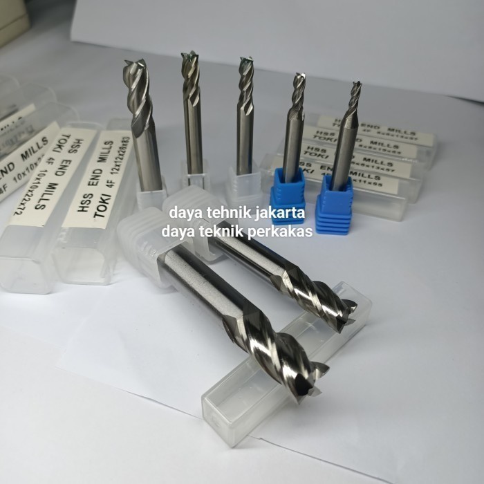 Jual TOKI endmill HSS 12mm toki 4 flute / mata bor Milling HSS end Mill original | Shopee Indonesia