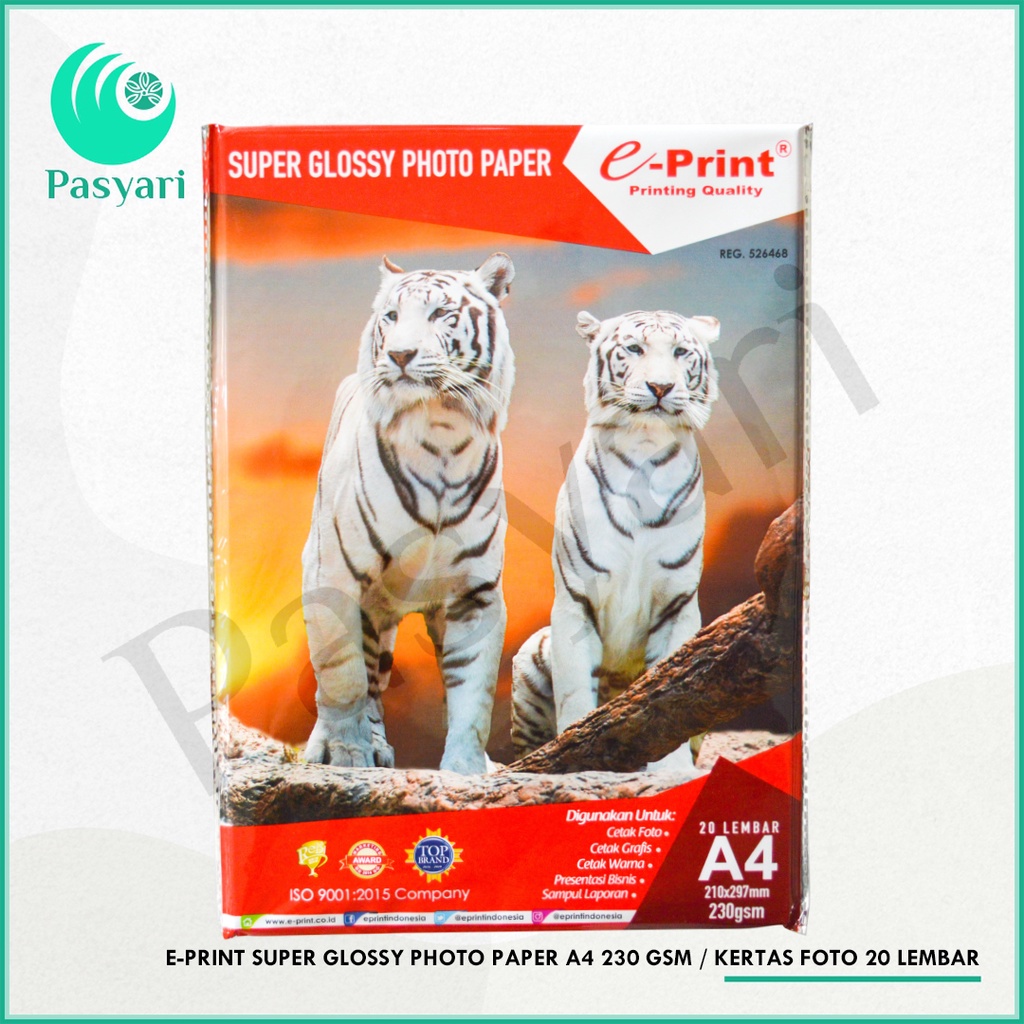 Jual E Print Super Glossy Photo Paper Aluminium A4 230 Gsm Kertas Foto 20 Lembar Shopee