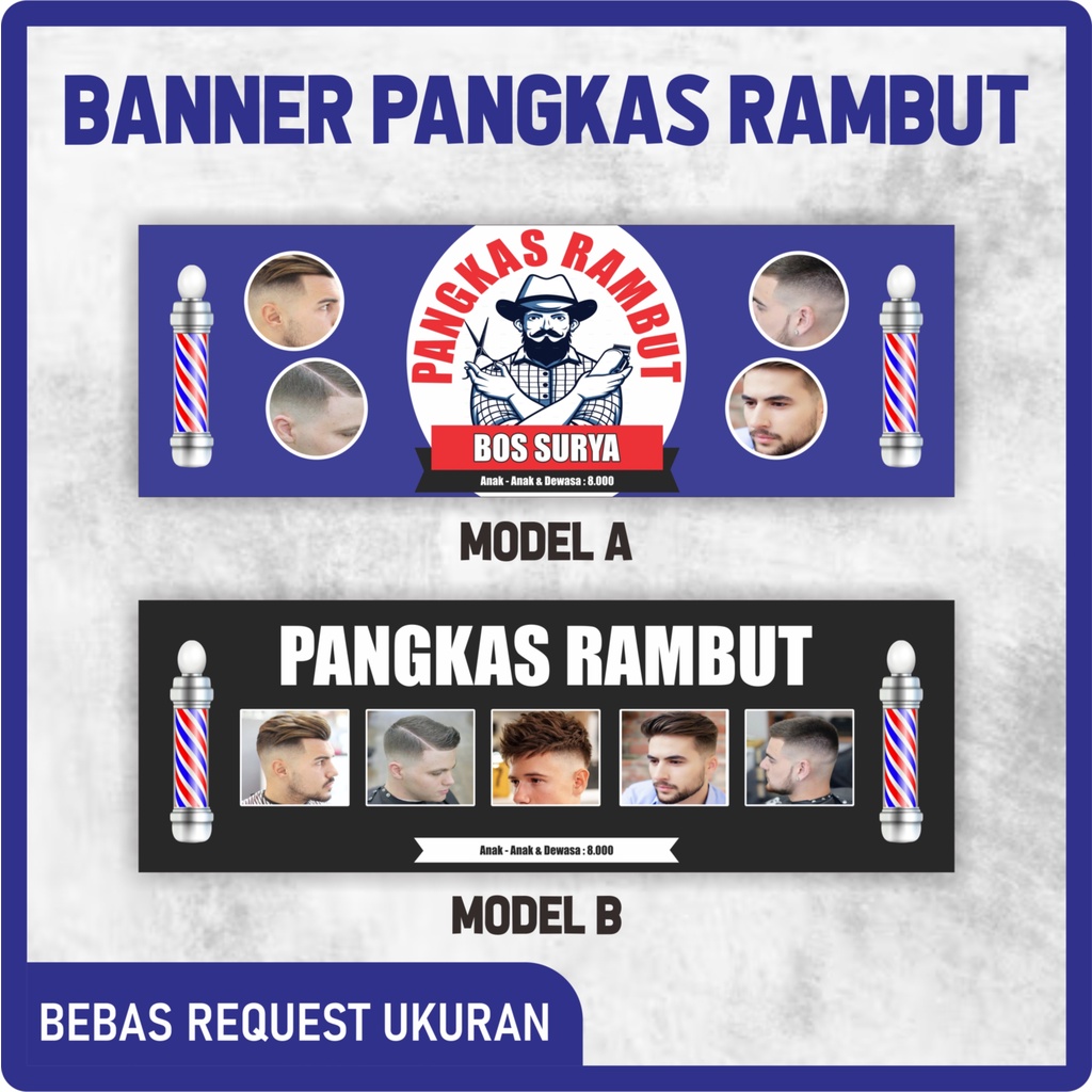Jual CETAK BANNER SPANDUK PANGKAS RAMBUT / POTONG RAMBUT / BARBERSHOP ...