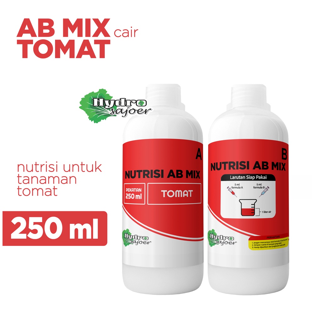 Jual Nutrisi Hidroponik AB Mix Cair Tomat Instant Siap Pakai 250 ml ...