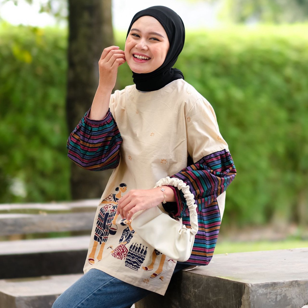 Jual javainbatik - TOP GENDHIS LURIK - atasan wanita - batik kerja - batik modern wanita ...