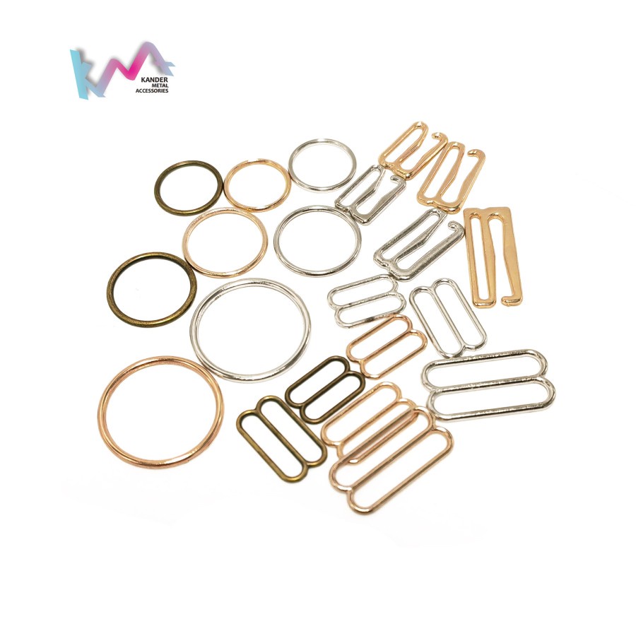 Jual KANDER 50Pcs Alloy O Ring 8 Ring Slider Adjuster Tali Bra MF089 ...