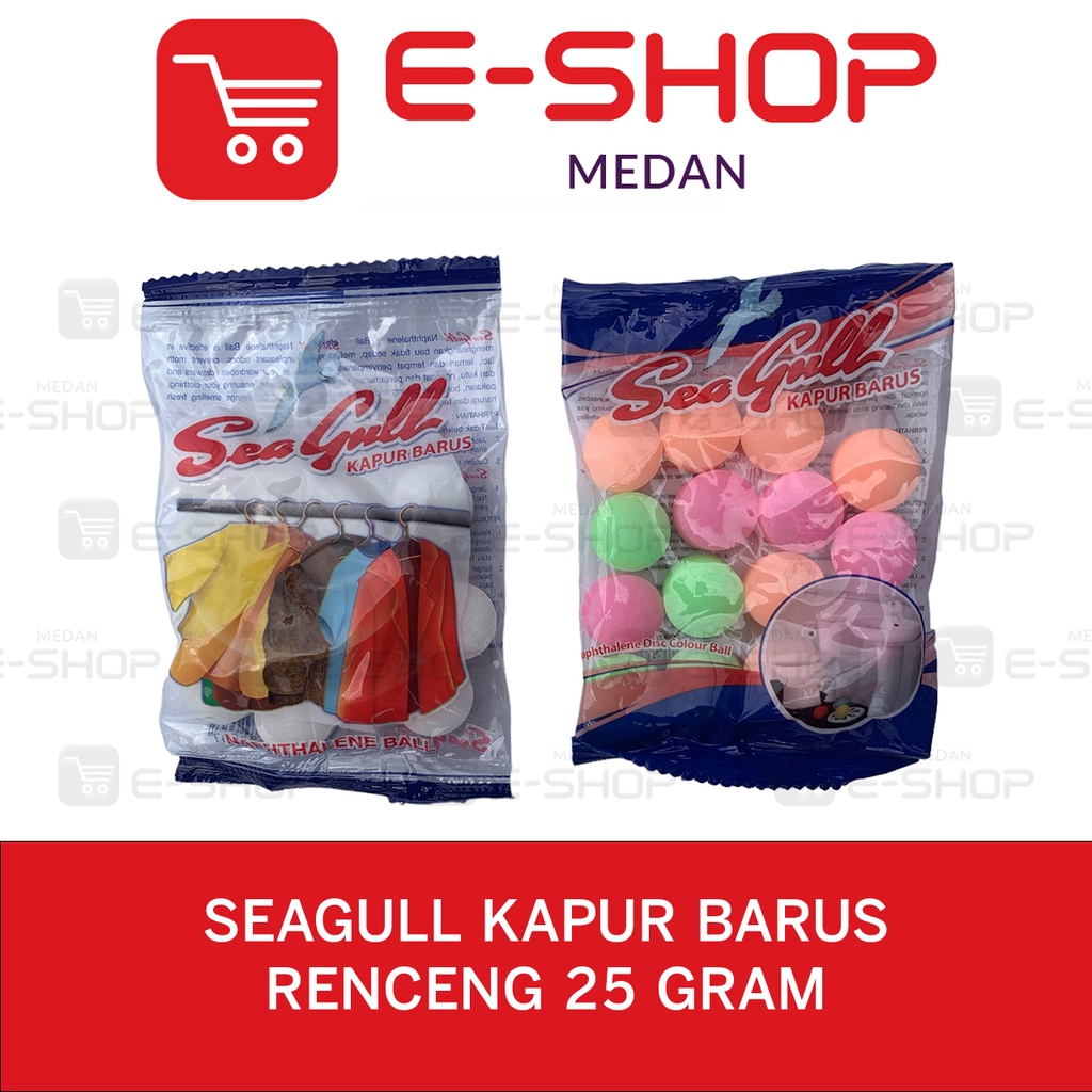 Jual Seagull Kamper Sachet 25gr / Kapur Barus Putih Warna Warni Renceng ...