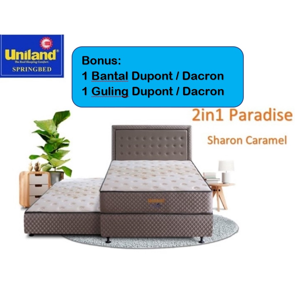 Jual Spring Bed Uniland 2 in 1 New Paradise SHARON 2in1 Kasur Varian ...