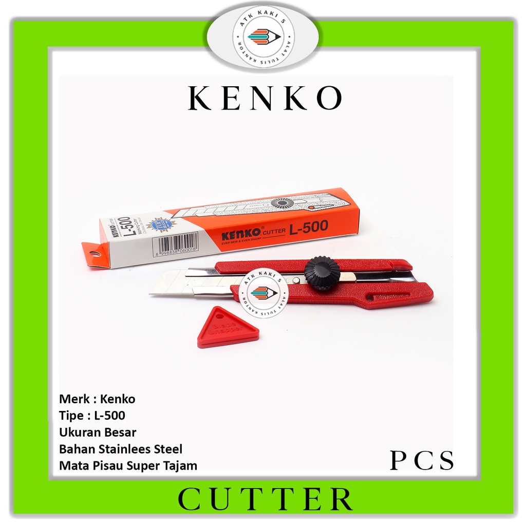 Jual KENKO - Cutter Besar L-500 Stainlees Steel - Pcs | Shopee Indonesia